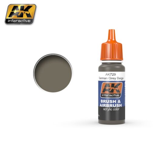 AK INTERACTIVE AK729 RAL 7050 F7 GERMAN SAND BEIGE 17 ml colore ...