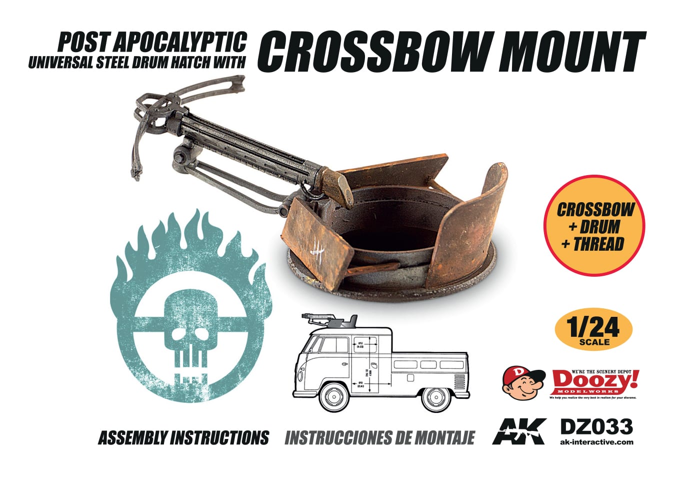 POST APOCALYPTIC UNIVERSAL STEEL DRUM HATCH WITH CROSSBOW MOUNT scala 1 ...
