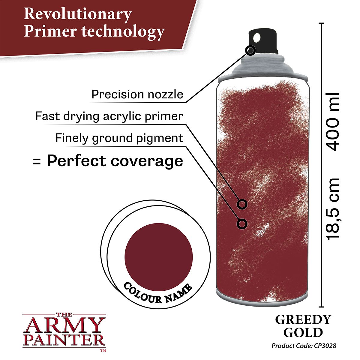 COLOUR PRIMER - GREEDY GOLD Army Painter AP-CP3028S